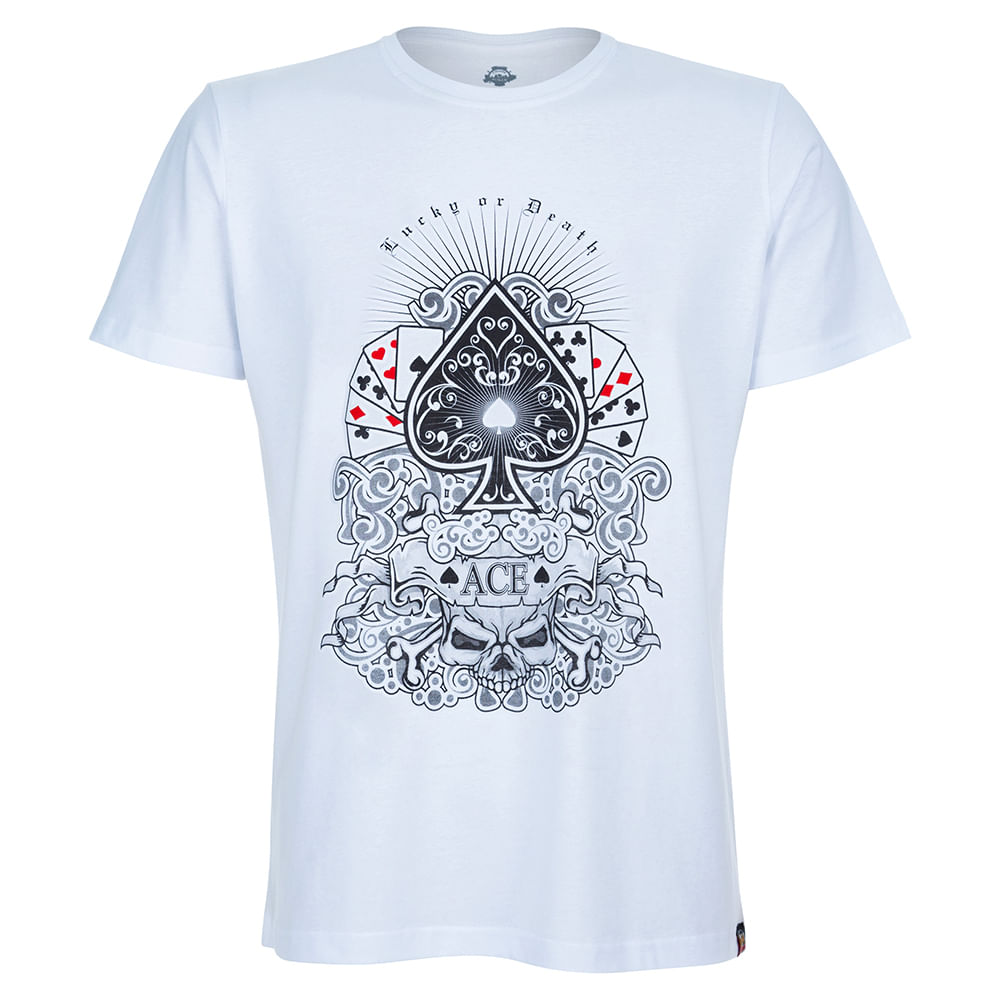 Camiseta Ace Branca Cidade do Poker