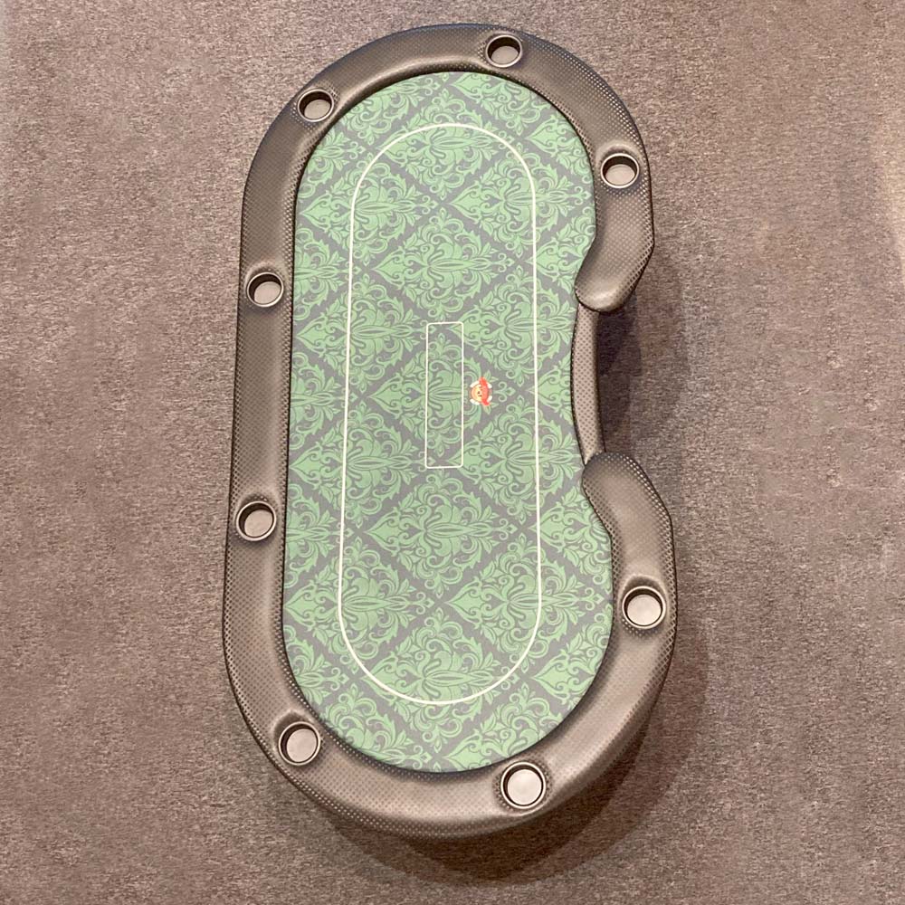 Mesa de Poker Oval 2,20 x 1,10 Verde luxo Mesa de Poker Oval 2,20 x 1,10 Verde luxo